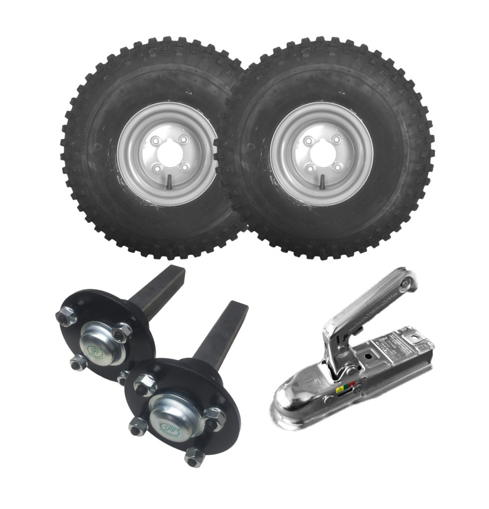 ATV Trailer Kit - Wheels, Hubs & Stubs and 60mm Coupling | Edwards Trailers